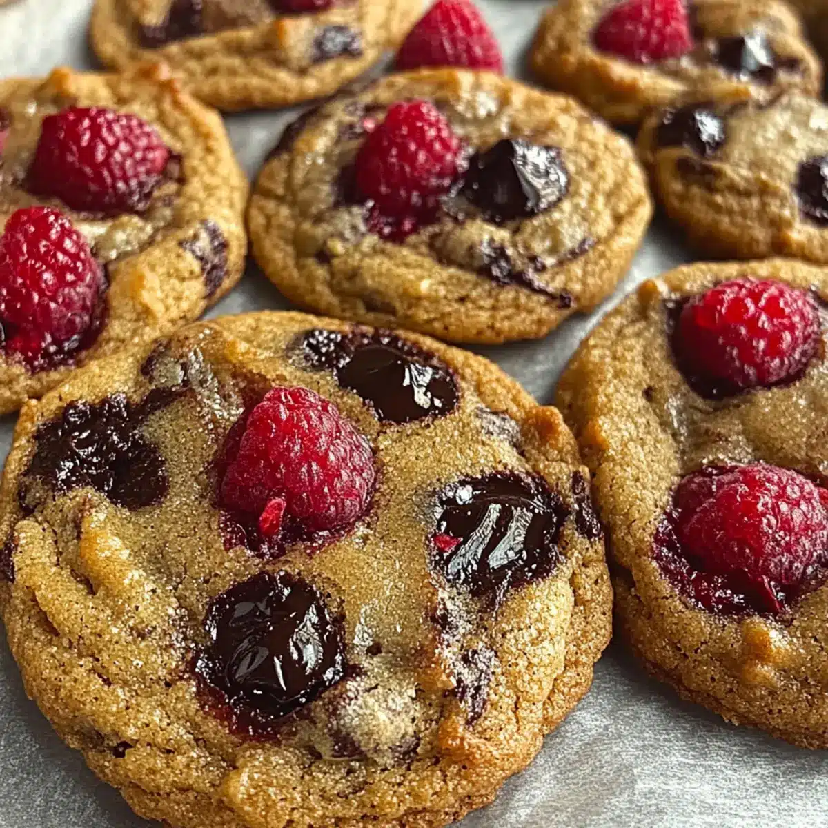 Irresistible Raspberry Chocolate Chip Cookies: Chewy Delight