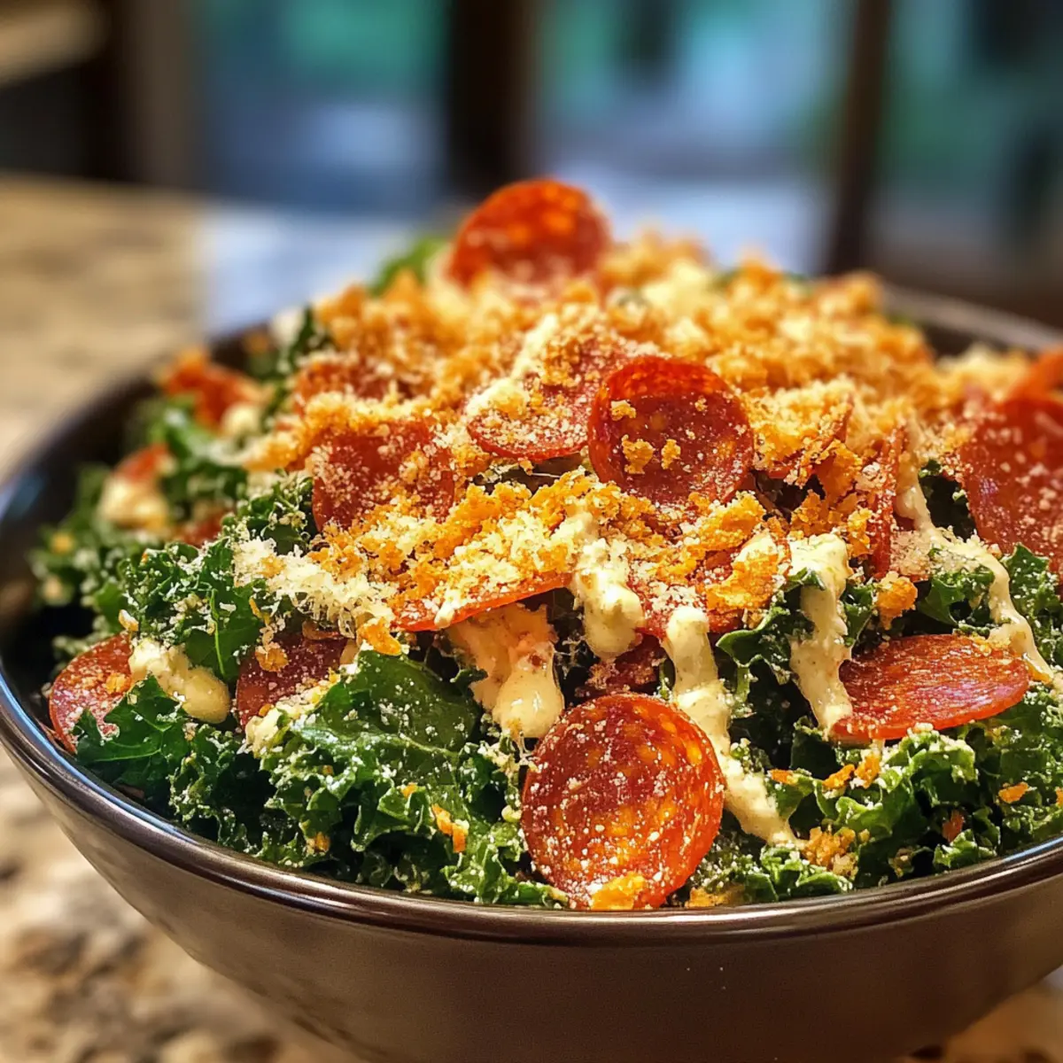 Irresistible Pizza Caesar Salad: A Deliciously Crunchy Twist